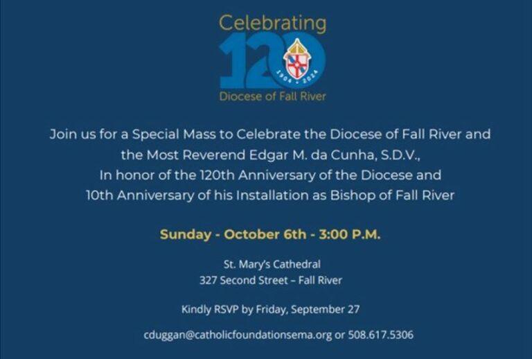 Busy and Blessed October - Roman Catholic Diocese of Fall River